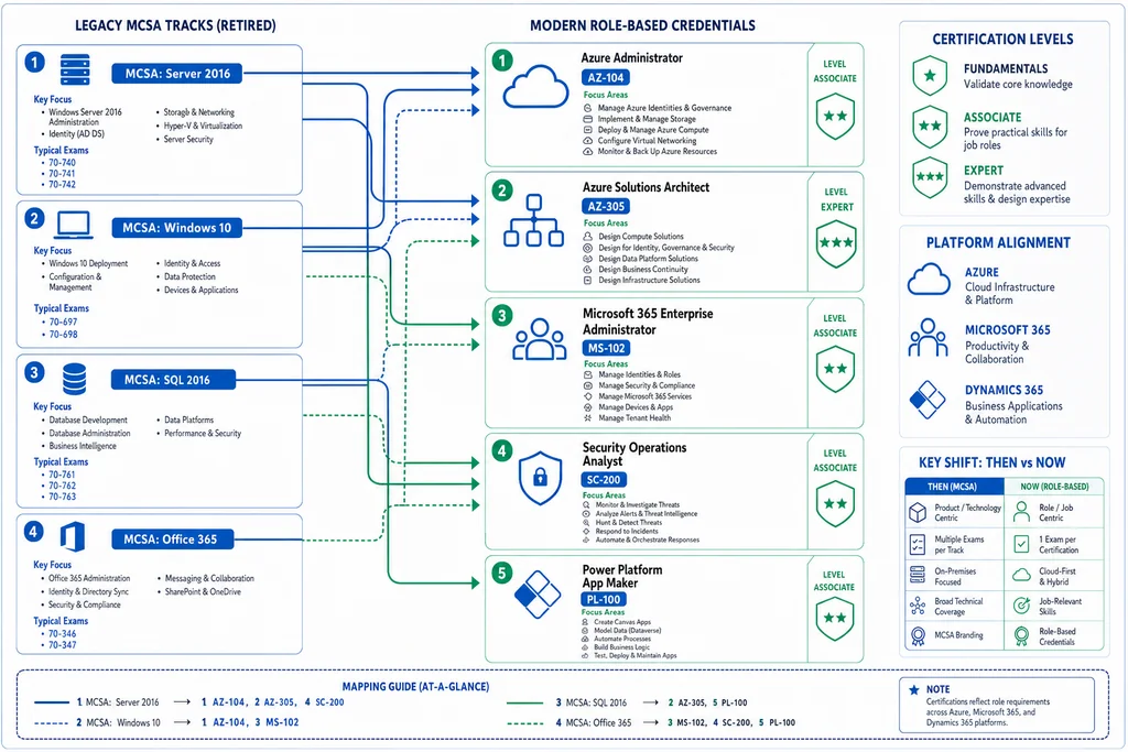MCSA Is Retired: What Microsoft Actually Tests Now